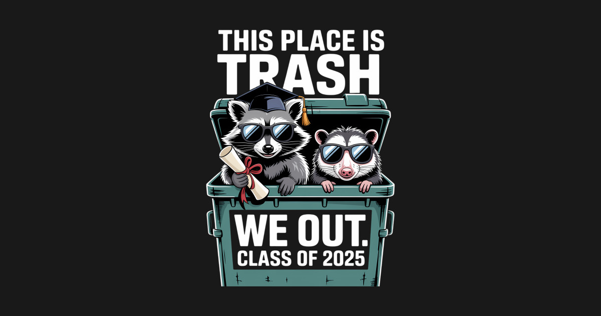 Class of 2025 Funny Graduation Raccoon Opossum - Graduation Raccoon ...