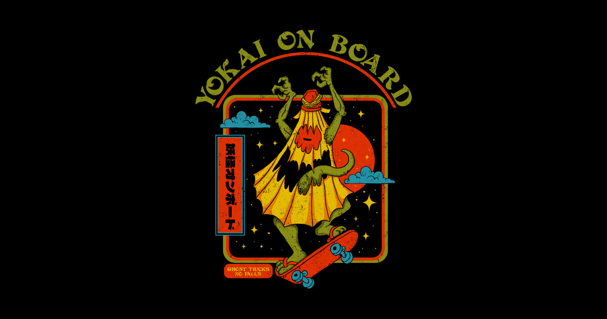 Yokai On Board - Cute Funny Yokai - Yokai - Sticker | TeePublic