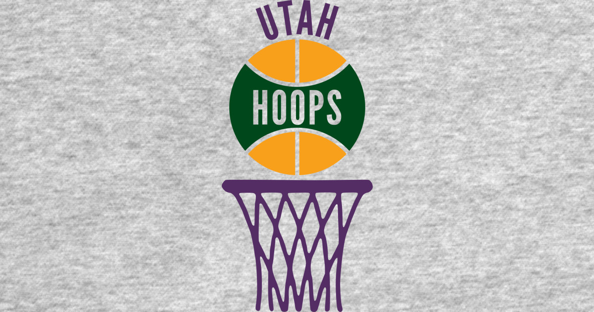 Retro Utah Hoops Logo - Utah Basketball - T-Shirt | TeePublic
