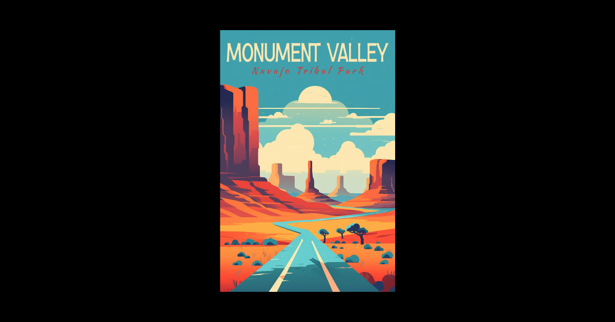 Monument Valley National Park Travel Poster - Monument Valley National ...