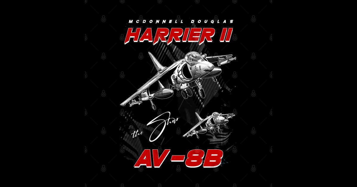 Harrier II AV-8B Ground-Attack Aircraft Fighterjet - Harrier Ii Av 8b ...