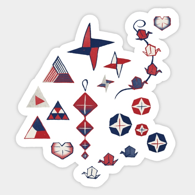 Origami (折り紙) - Origami - Sticker | TeePublic