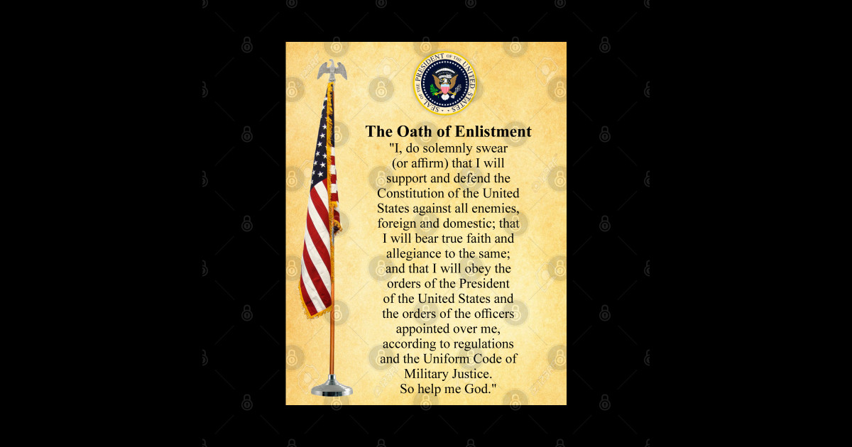 The Oath of Enlistment (USA Military) - Usa Military - Posters and Art ...