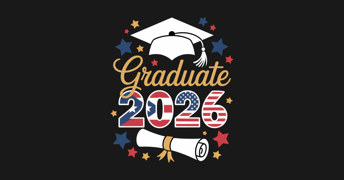 Puerto Rican American Graduate 2026 Flag For Class Of 2026 - Graduate ...