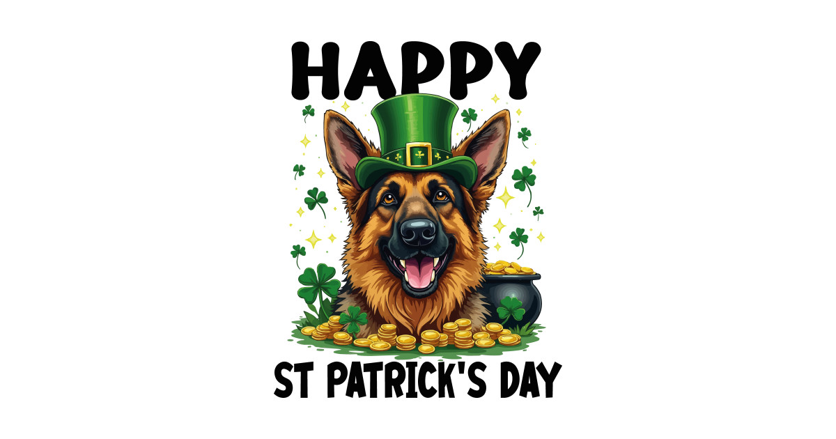 Happy St Patrick's Day German Shepherd Owner St Patricks - Saint ...