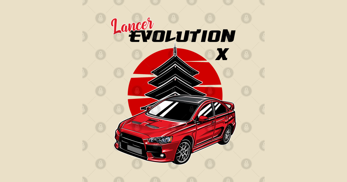 Lancer Evolution X - Lancer Evolution - T-Shirt | TeePublic