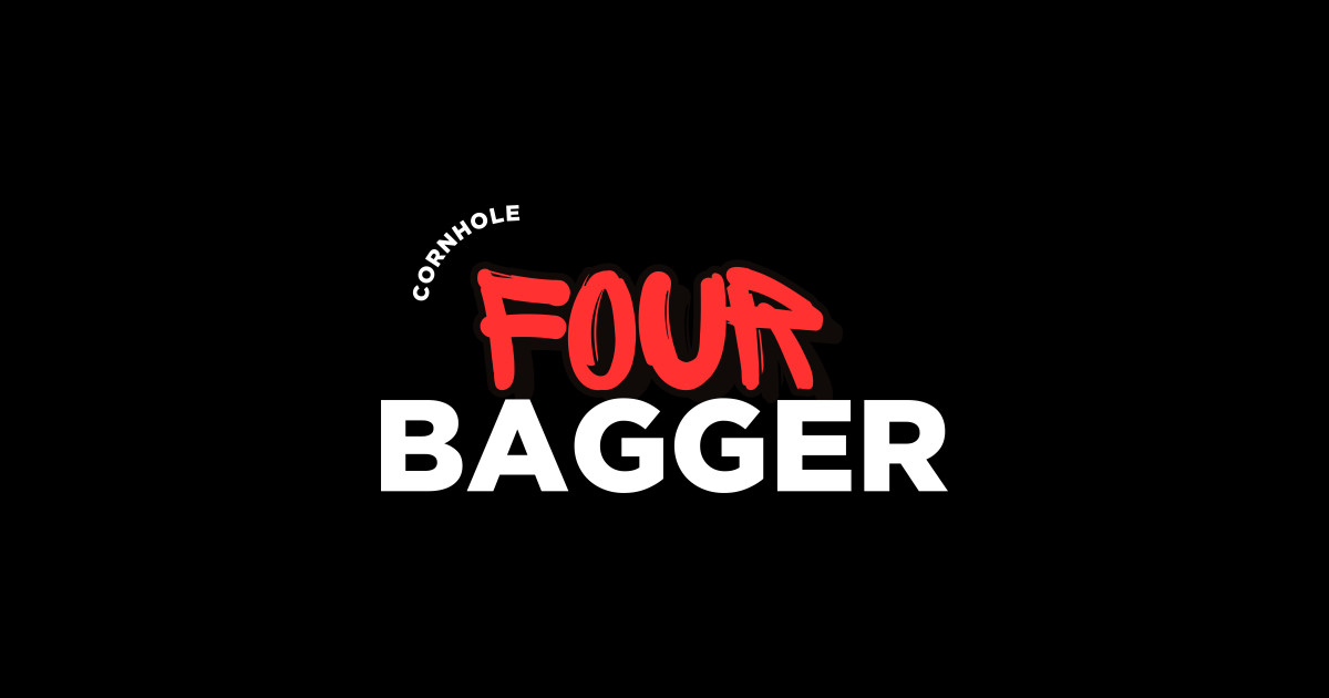 Four Bagger Wall Graffiti Red - Cornhole - Sticker | TeePublic
