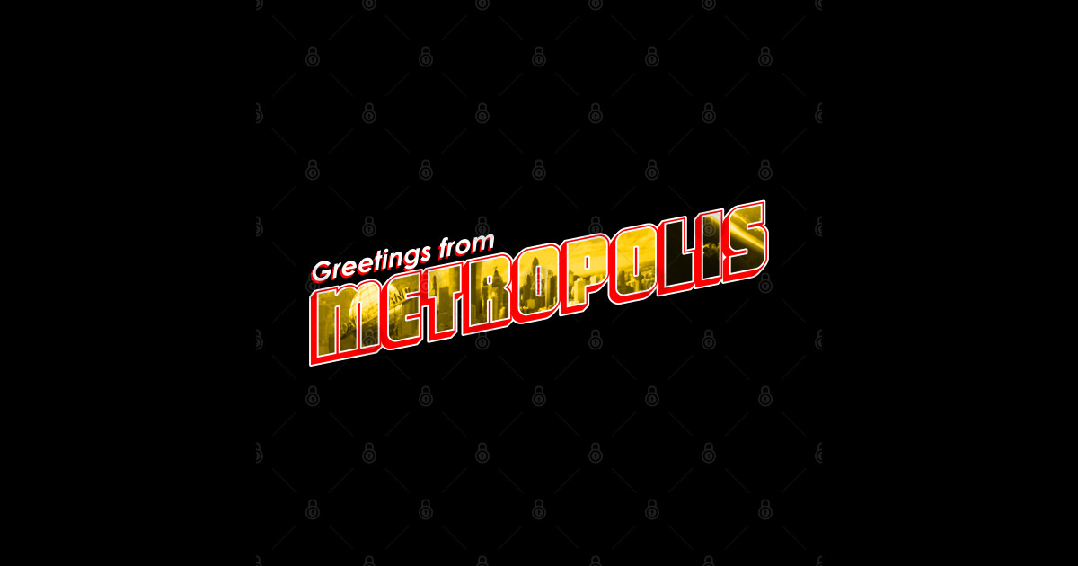 Greetings from Metro City - Metropolis - Sticker | TeePublic