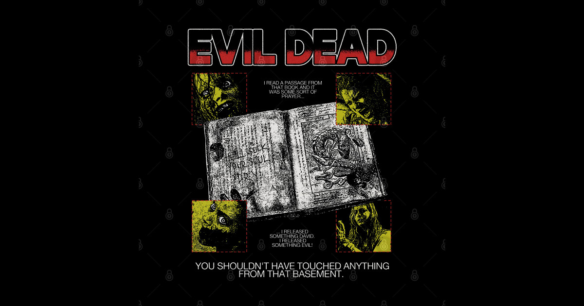 Retro Evil Dead From The Basement Movie - Evil Dead - Sticker | TeePublic
