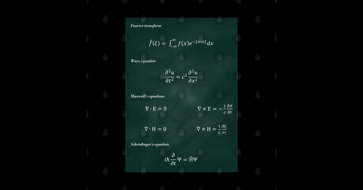 Seven Equations That Rule Your World - Fourier Transform - Sticker ...