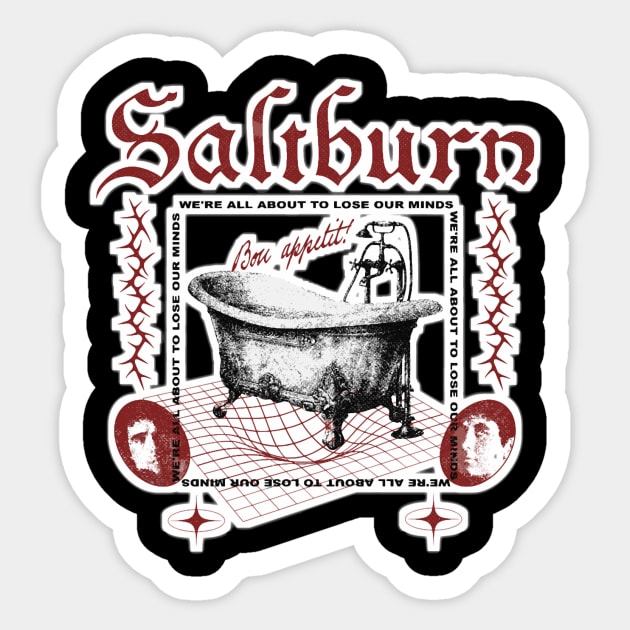 Bathroom and photo - Saltburn Movie - Sticker | TeePublic