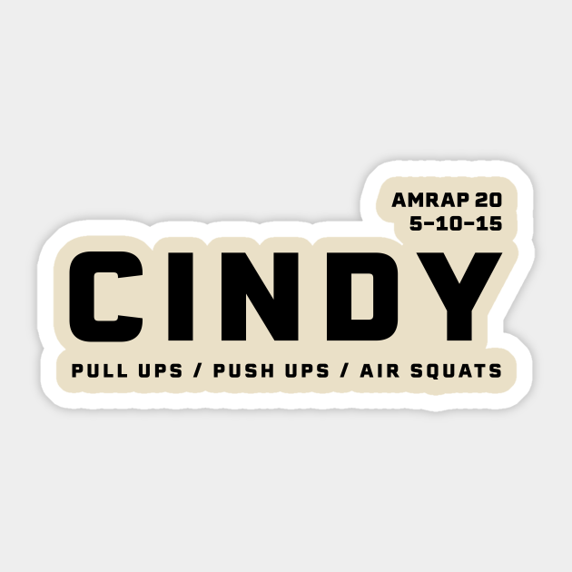 Crossfit Benchmark Cindy Wod - Crossfit Workouts - Sticker | TeePublic