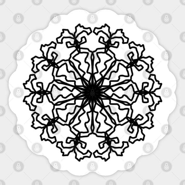 Black line art - Line Pattern - Sticker | TeePublic