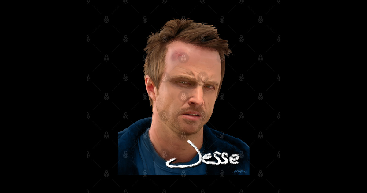 Breaking Bad - Jesse signed portrait - Breaking Bad - Sticker | TeePublic