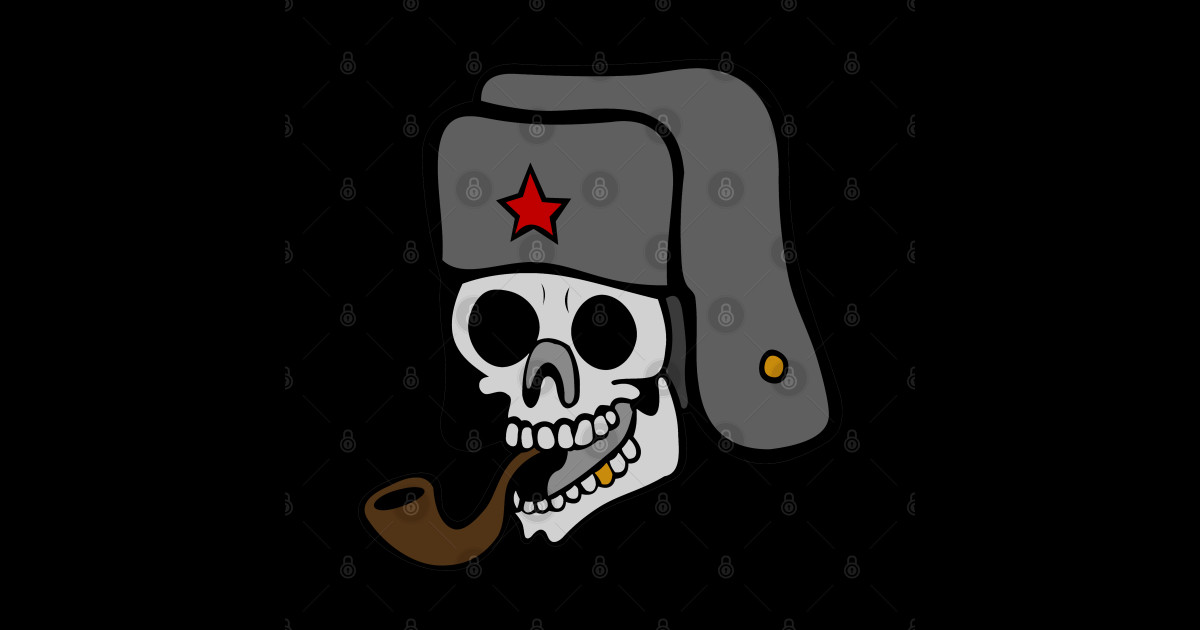 Smoking Skull - Punk, Ushanka, Pipe, Red Star, Meme - Punk Skull ...
