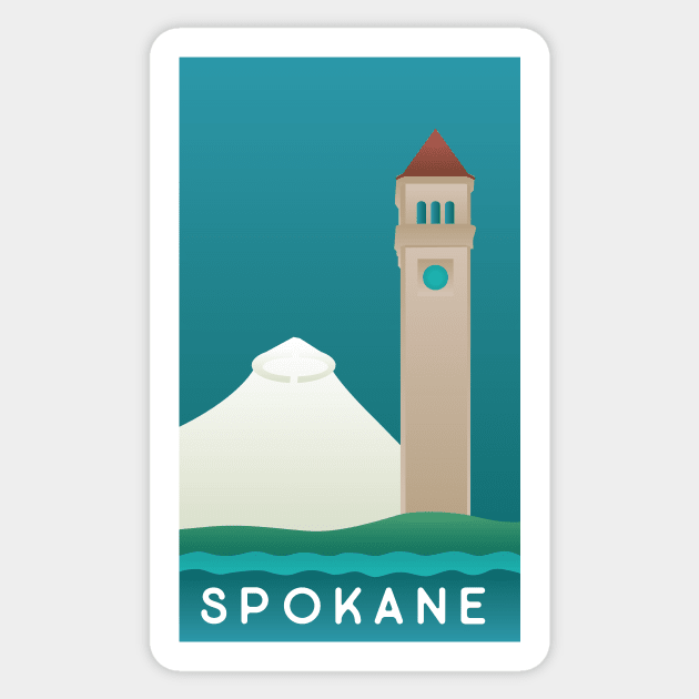 Spokane Poster - Spokane - Sticker | TeePublic