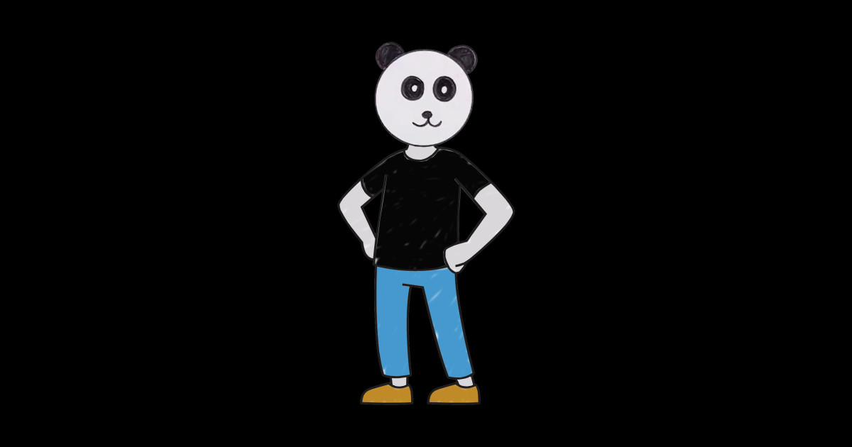 Panda Man - Panda - Sticker | TeePublic