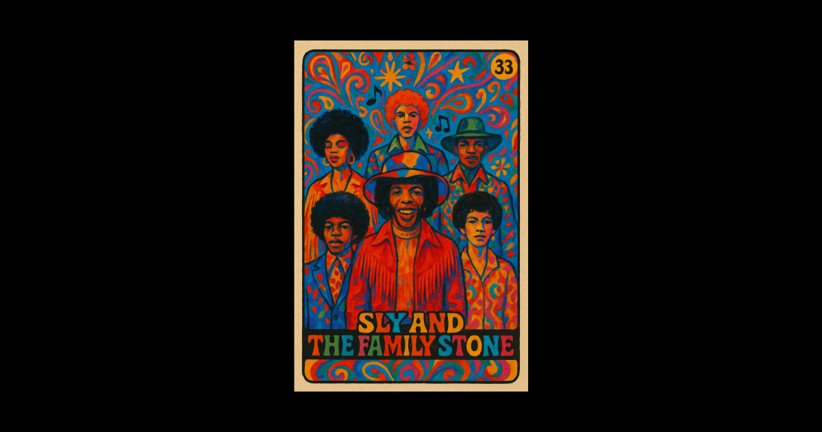 Sly Stone Memorial 1960s Retro Trading Card Art – Psychedelic Sly and ...