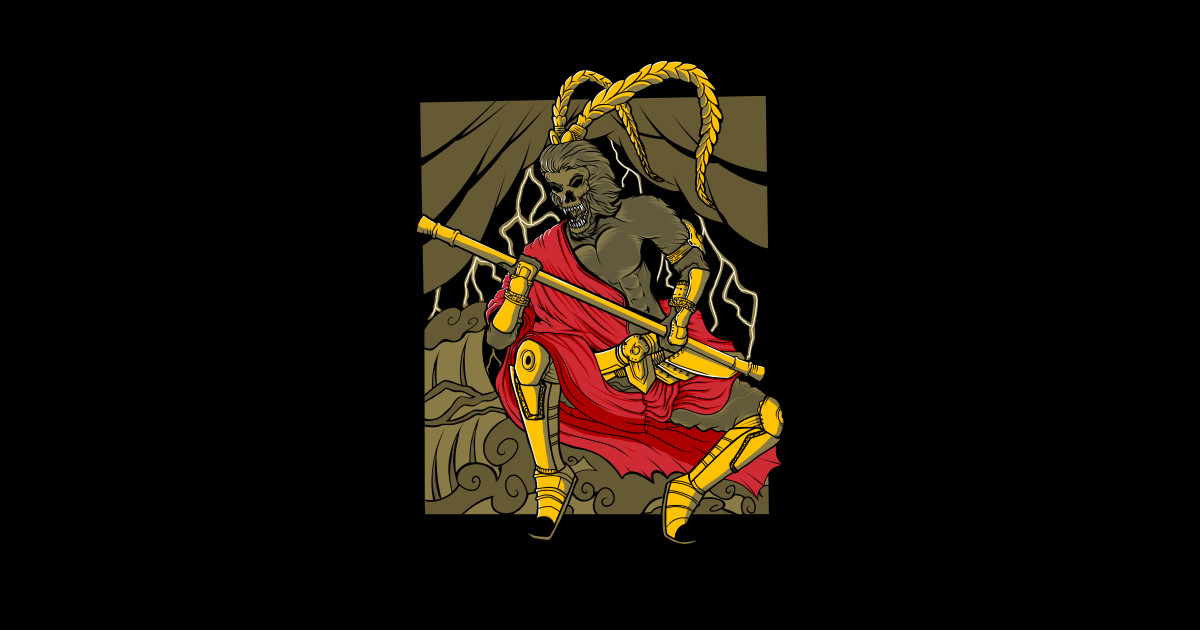 monkey king - su wukong - Sun Wukong - Sticker | TeePublic