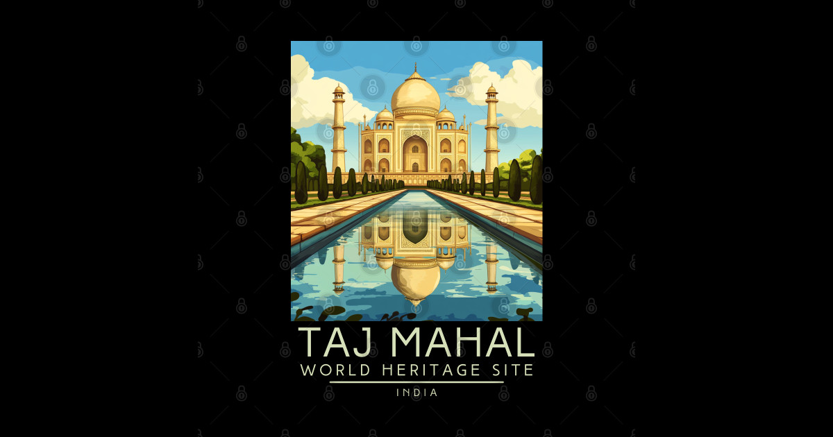 A Vintage Travel Poster of Taj Mahal - Agra - India - Taj Mahal ...