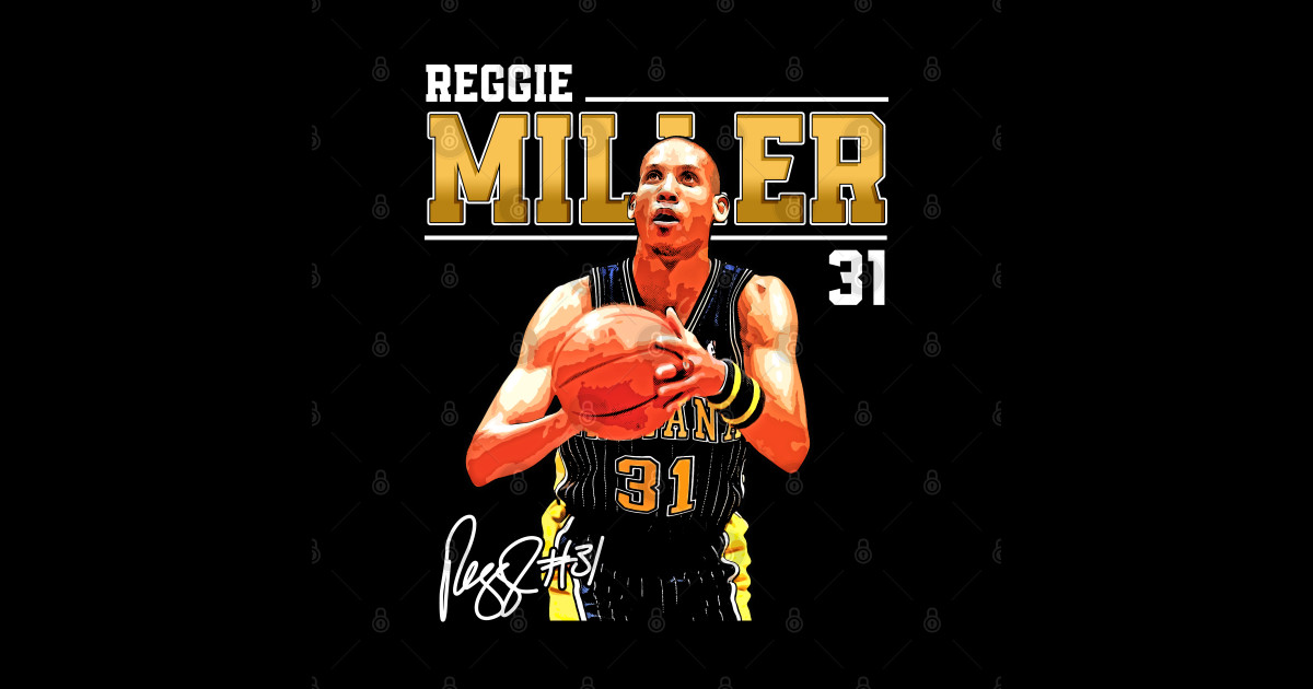 Reggie Miller Choke Sign Basketball Legend Signature Vintage Retro 80s ...