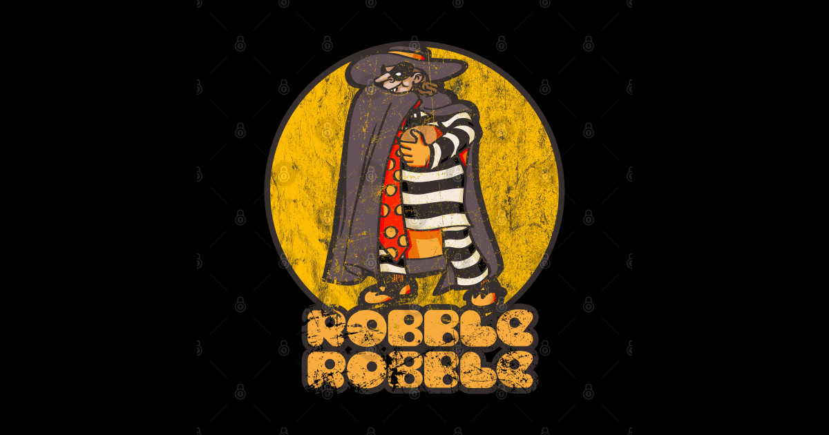 Robble Robble (distressed) - Burglar - Sticker | TeePublic