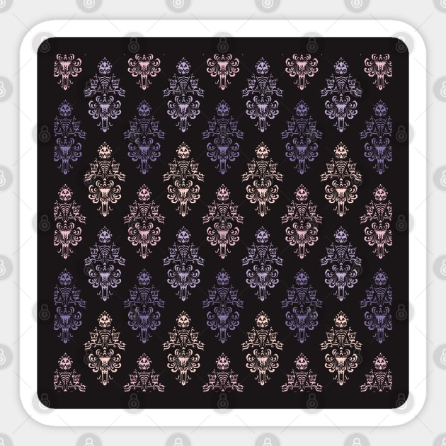 Pastel Haunted Mansion Wallpaper Pattern - Haunted Mansion - Sticker ...