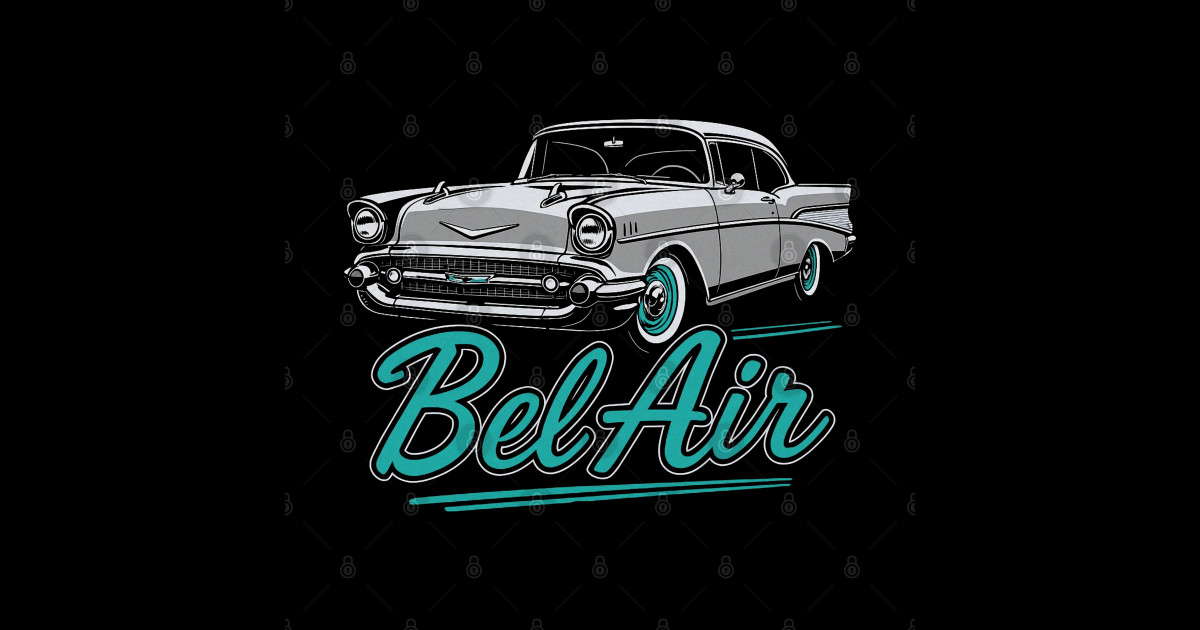 57 Chevy - Chevy Bel Air - Sticker | TeePublic