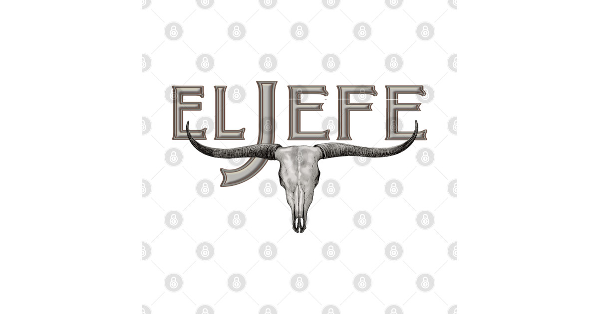 El Jefe longhorn skull - El Jefe Longhorn Skull - T-Shirt | TeePublic
