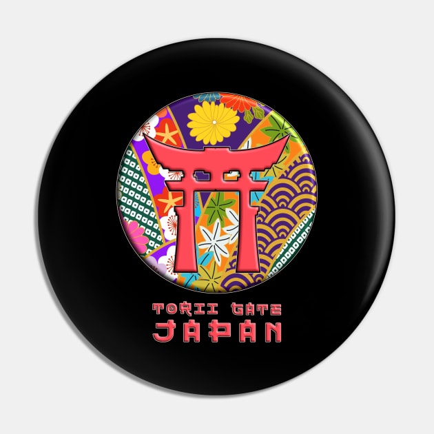 Torii Traditional Japanese Gate Floral Pattern Chrysanthemum Cherry ...