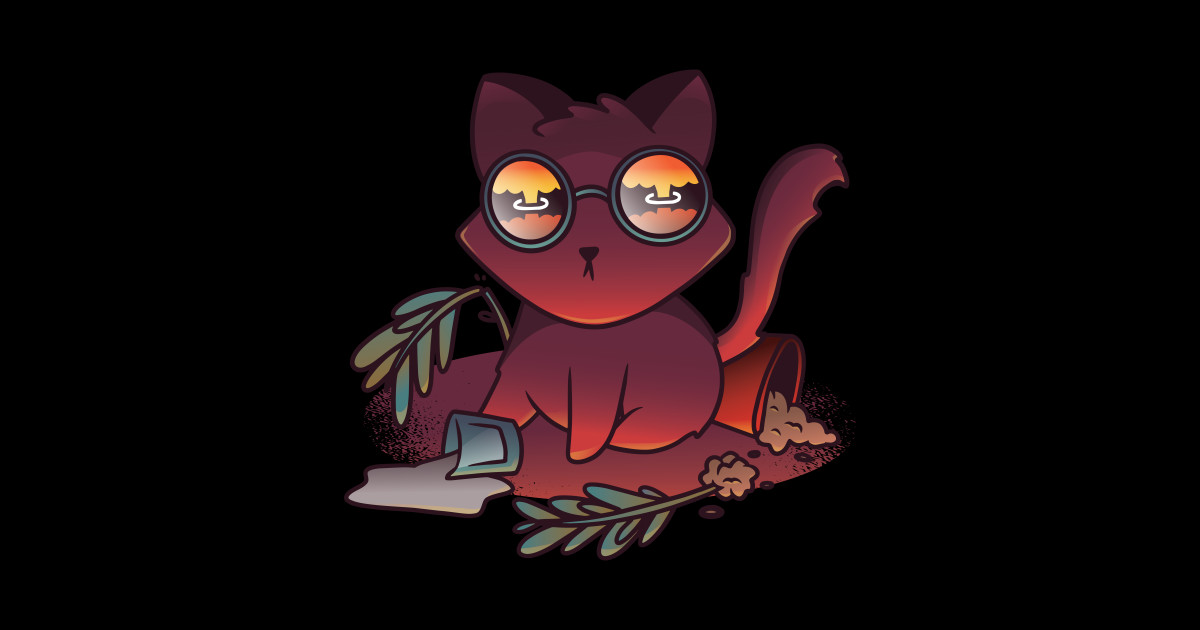 Catastrophe Cat - Funny Cats - Sticker | TeePublic