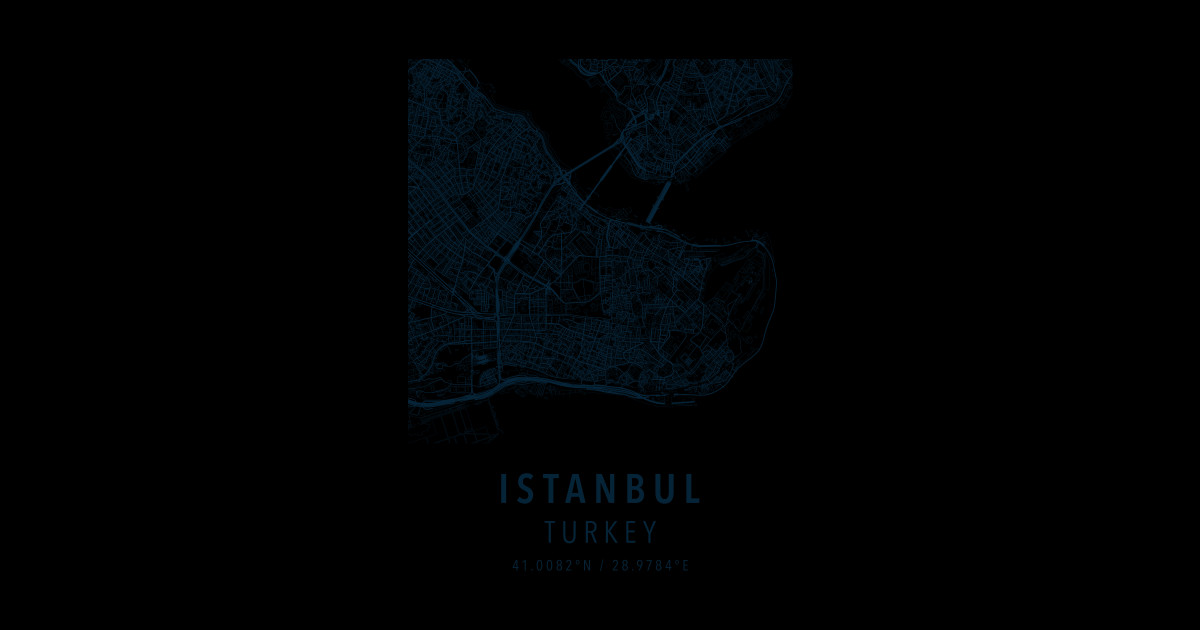 istanbul simple map - Maps - Sticker | TeePublic