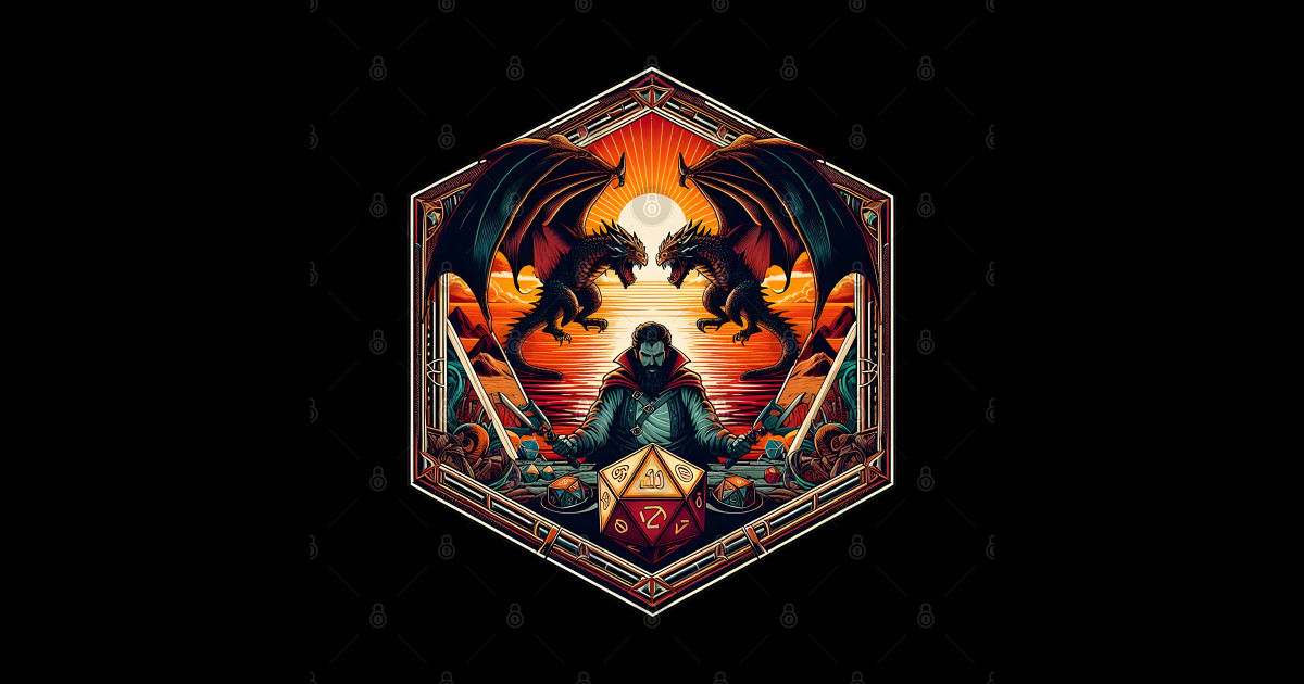 Cosmic Conductor of Dragons - Dnd - Sticker | TeePublic