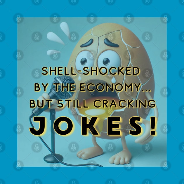Egg Crisis 2025 - Shell-shocked... yet cracking JOKES! - Inflation - T-Shirt | TeePublic