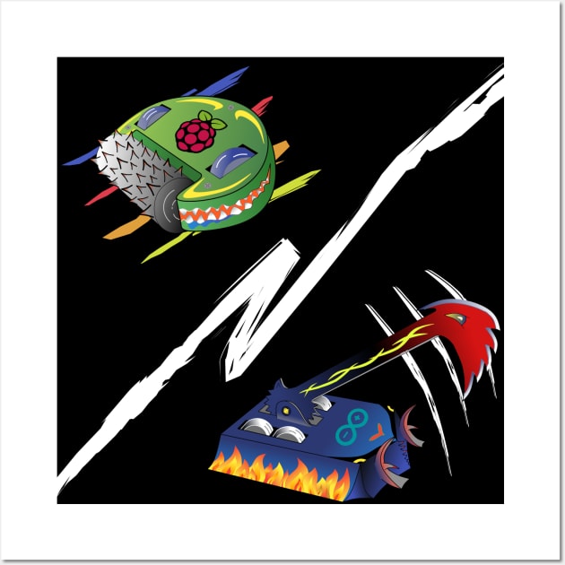 Battle between Arduino and Raspberry Pi bots - Battlebots - Posters and ...