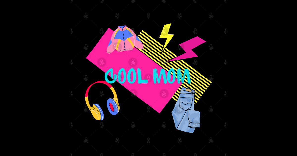 Cool Mom Retro 80's YMH Mommy - 80s - Sticker | TeePublic