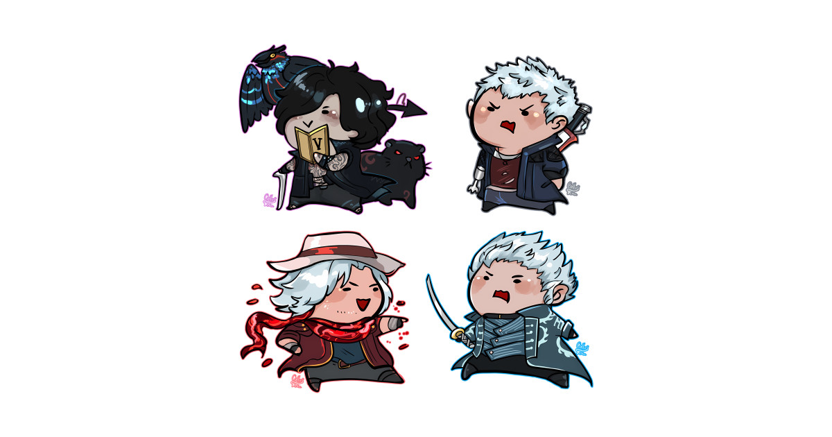 devil may cry chibi - Devil May Cry Chibi - T-Shirt | TeePublic