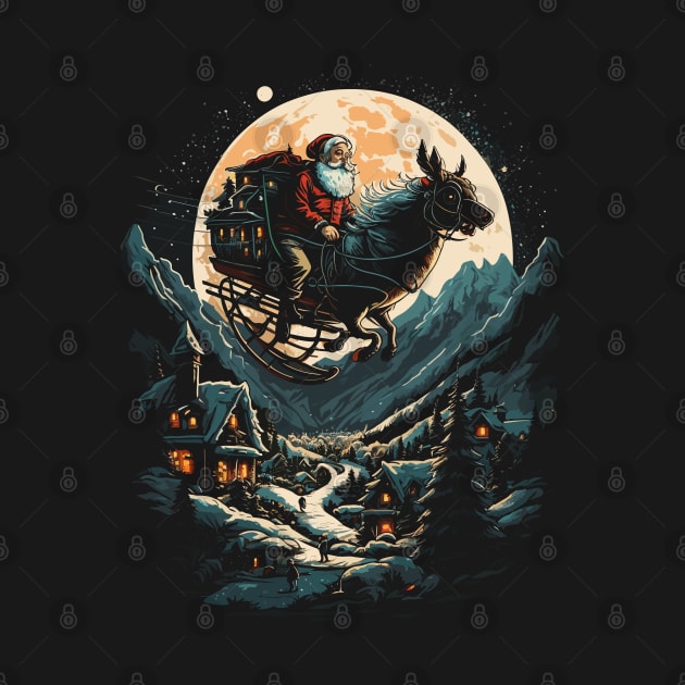 Unique Steam Punk Christmas: Santa's Sled Art - Steampunk - T-Shirt ...