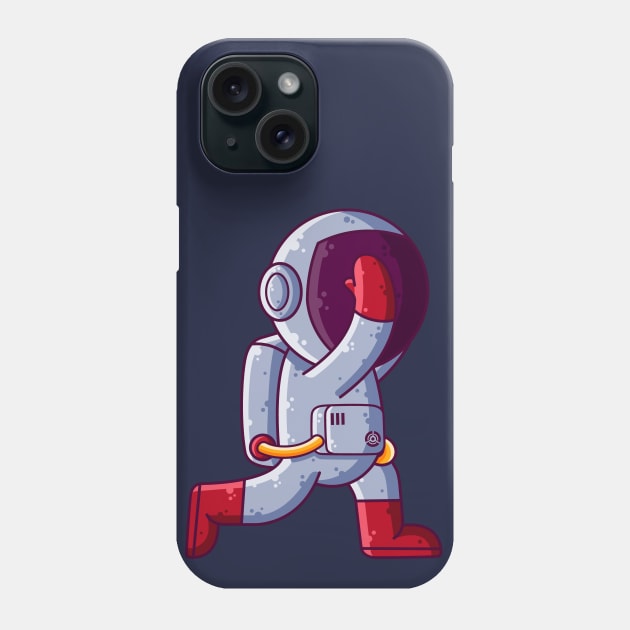 Cute Astronaut Stretching Cartoon - Astronaut - Phone Case | TeePublic