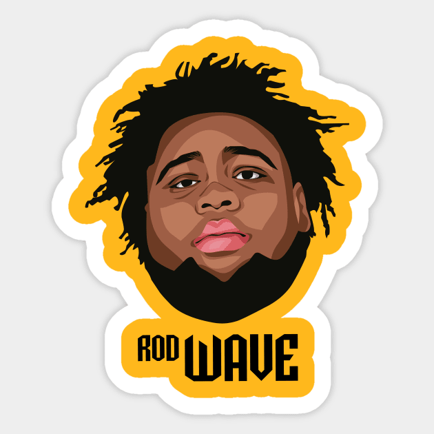 Big Head Caricature Rod Wave - Rod Wave - Sticker | TeePublic