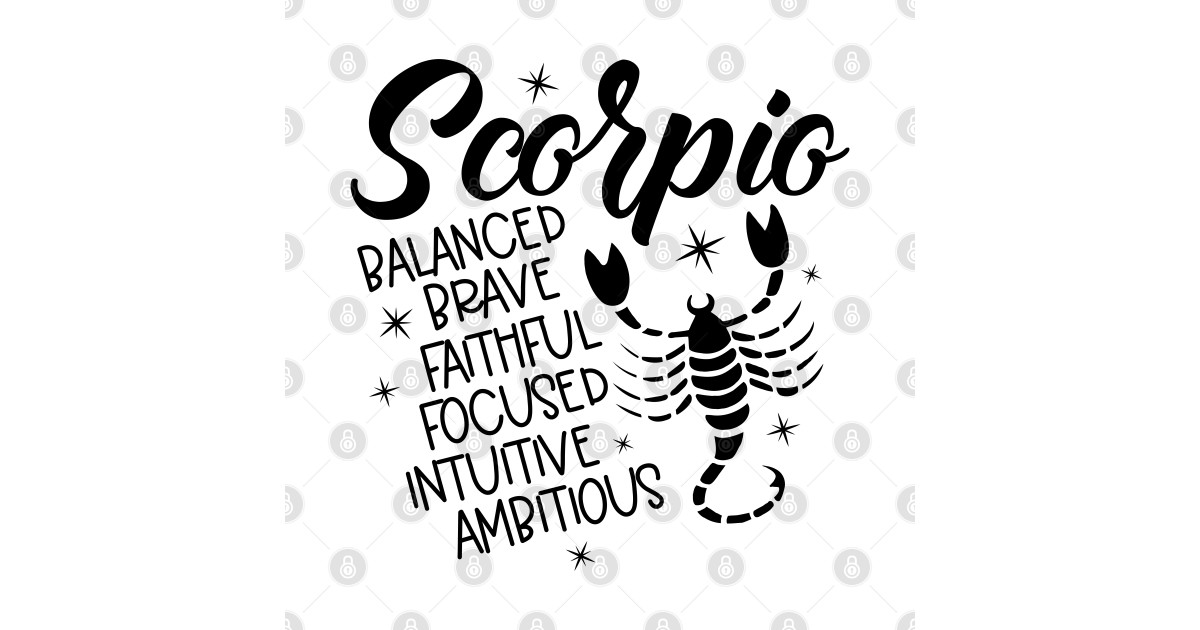 Scorpio Zodiac Sign Positive Personality Traits - Scorpio - T-Shirt ...