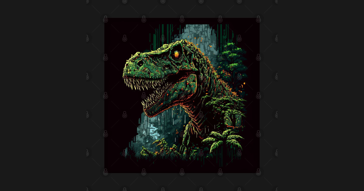 Tyrannosaurus rex pixelated - Tyrannosaurus Rex - T-Shirt | TeePublic