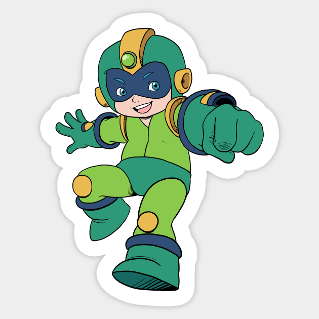 CAPTAIN N MEGA MAN - Mega Man - Sticker | TeePublic