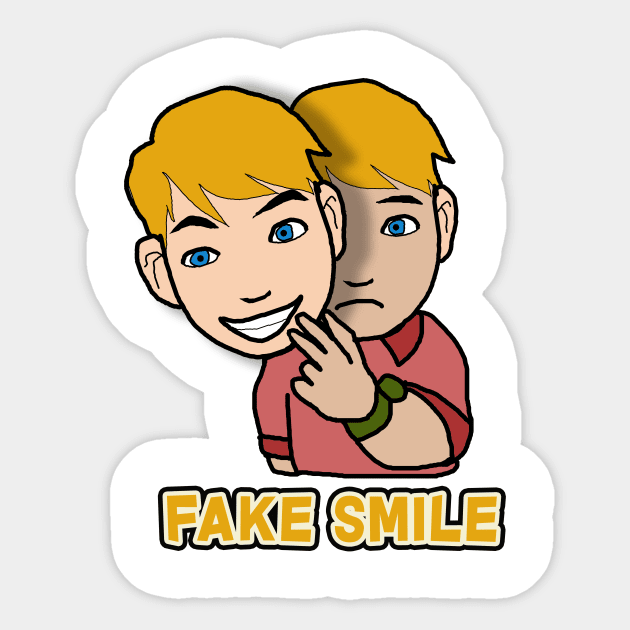 Fake Smile - Fake Smile - Sticker | TeePublic