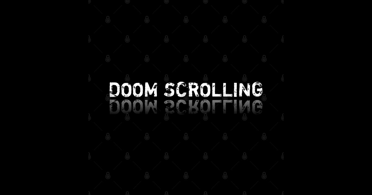 Doom Scrolling - Social Media - Sticker | TeePublic