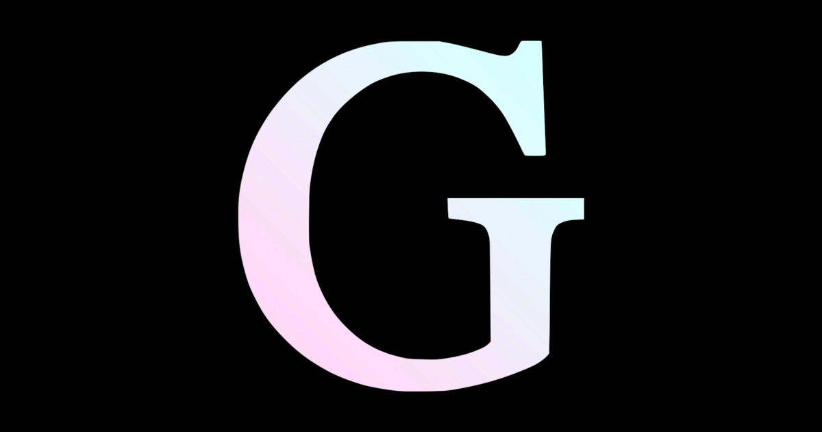 The Letter G Cool Colors Design - Sticker - Sticker | TeePublic