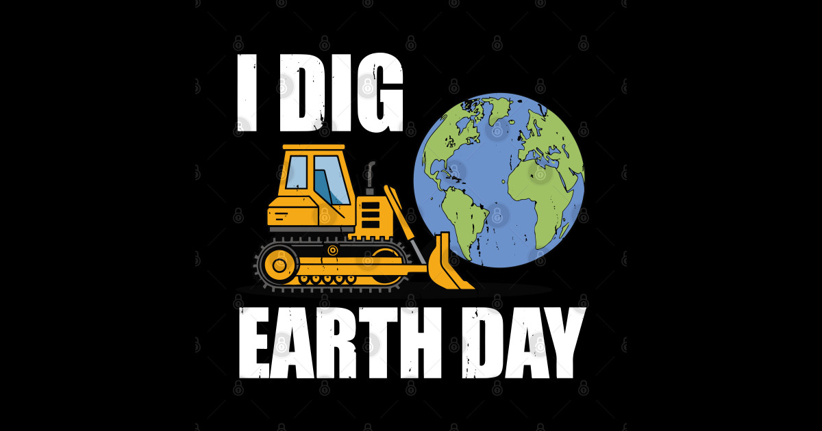 I Dig Earth Day Funny Earth Day Retro Vintage - Earth Day - Sticker ...