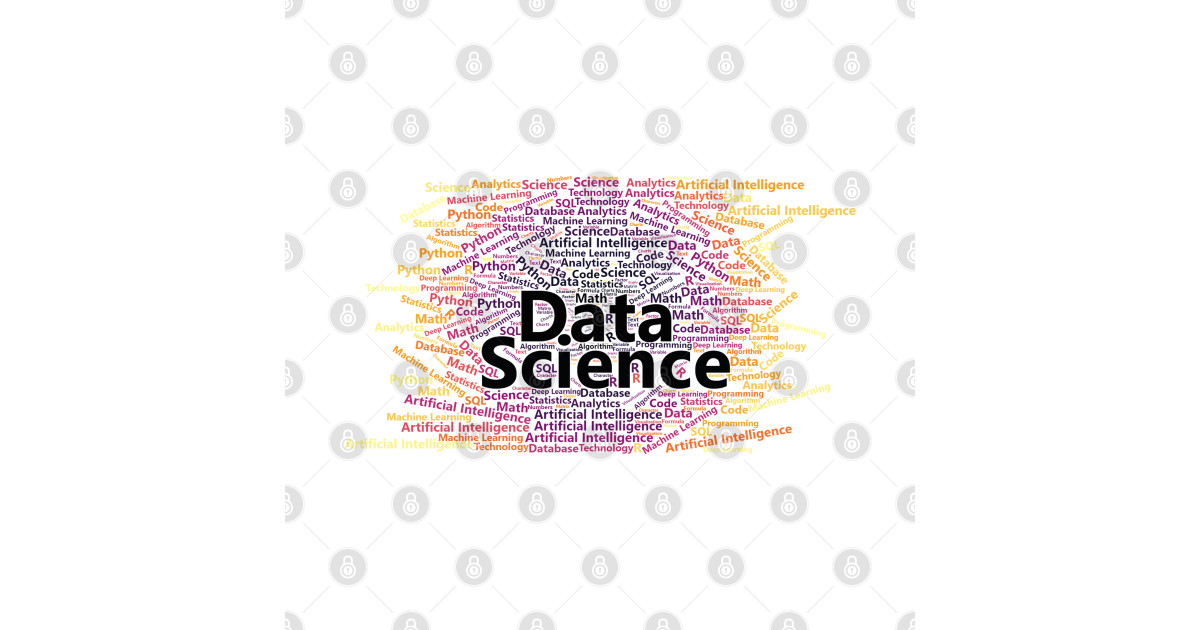 Data Science Word Cloud | Inferno Palette - Data Science - T-Shirt ...