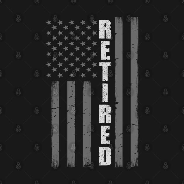 Retired Corrections Officer T Thin Silver Line Flag Retired