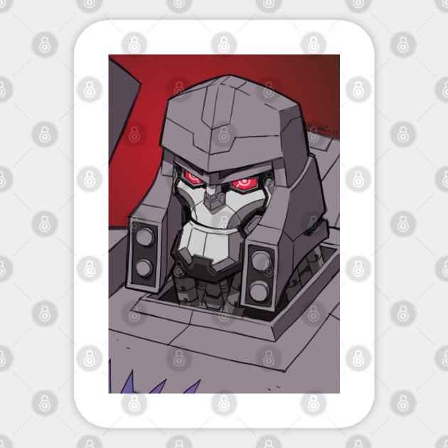 Animated Villain Bot - Megs - Sticker | TeePublic